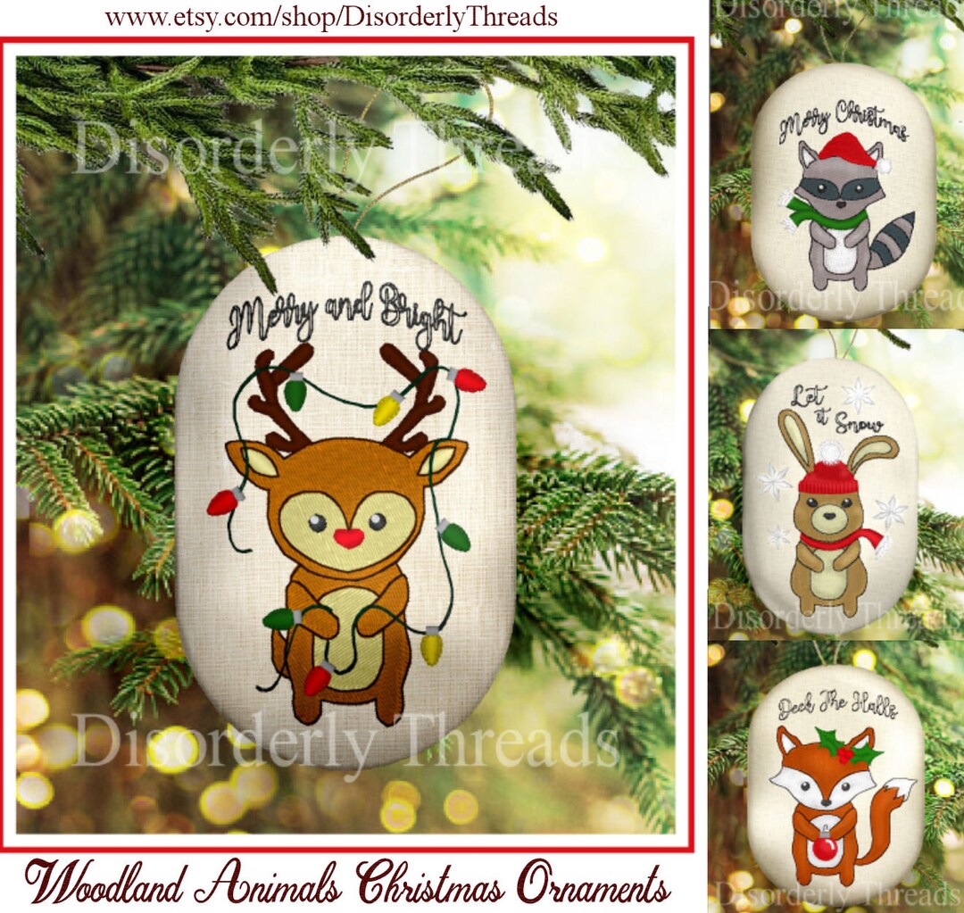 Woodland Animals 3D Christmas Ornaments for the Tree or Gifts Ornaments ...