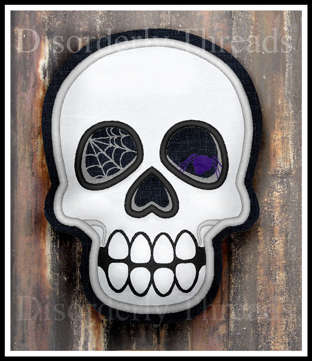 ITH SKULL Pillow Stuffies Decor 2 Sizes Machine Embroidery Decoration ...