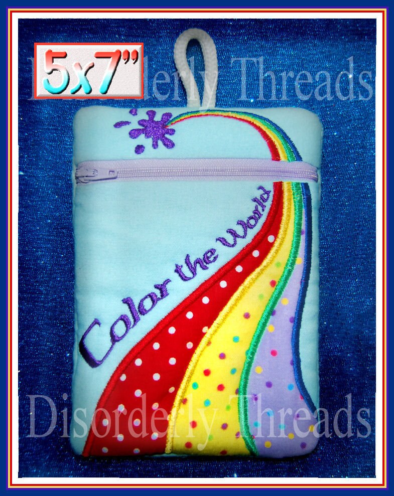 Color the World Zippered Bag! 5x7" **xxx Vip Pes Jef Hus Exp Dst ...