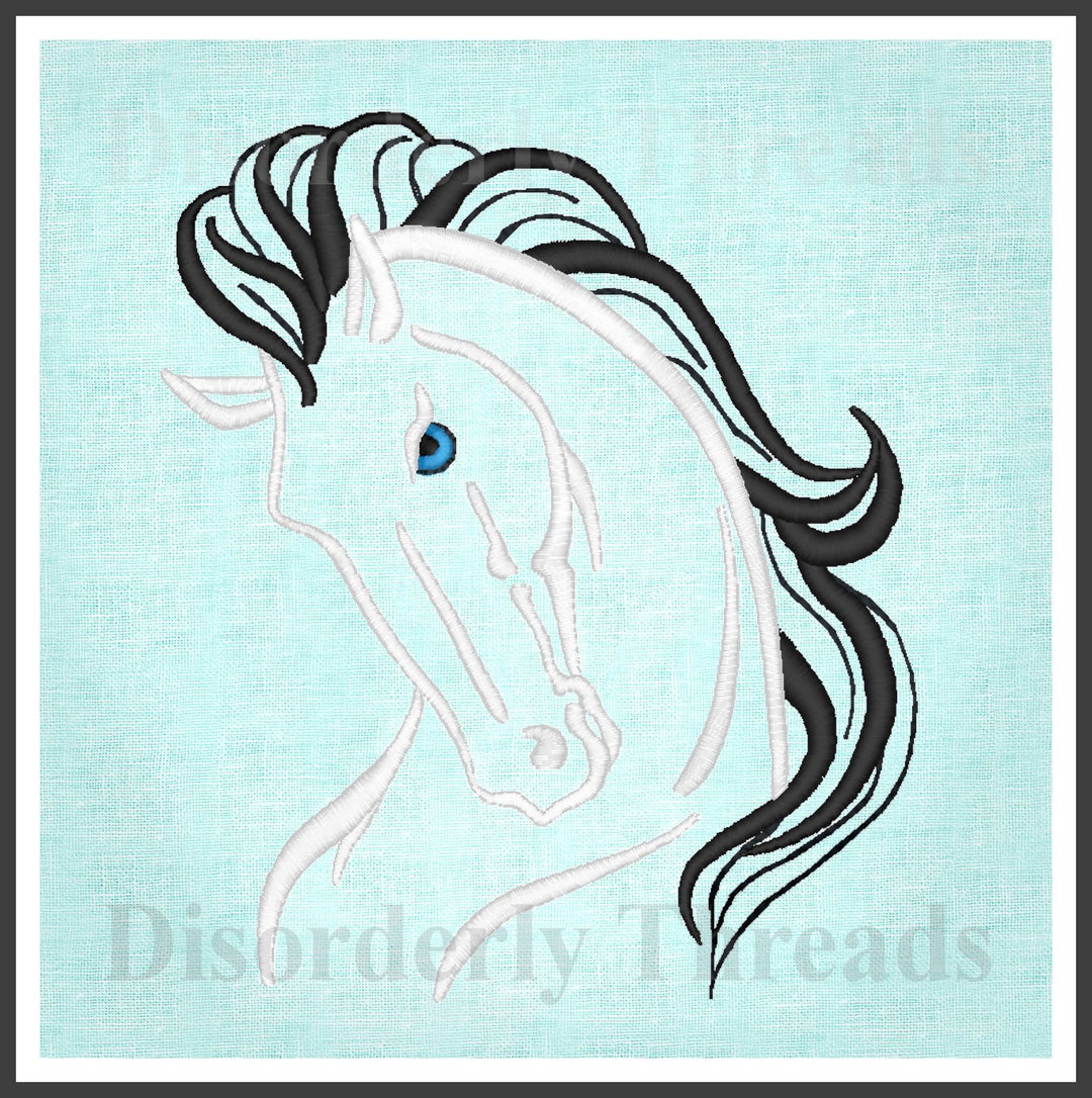 Wild Horse Embroidery Design FLAT Pes Dst Exp Hus Jef Vip Vp3 Xxx ...