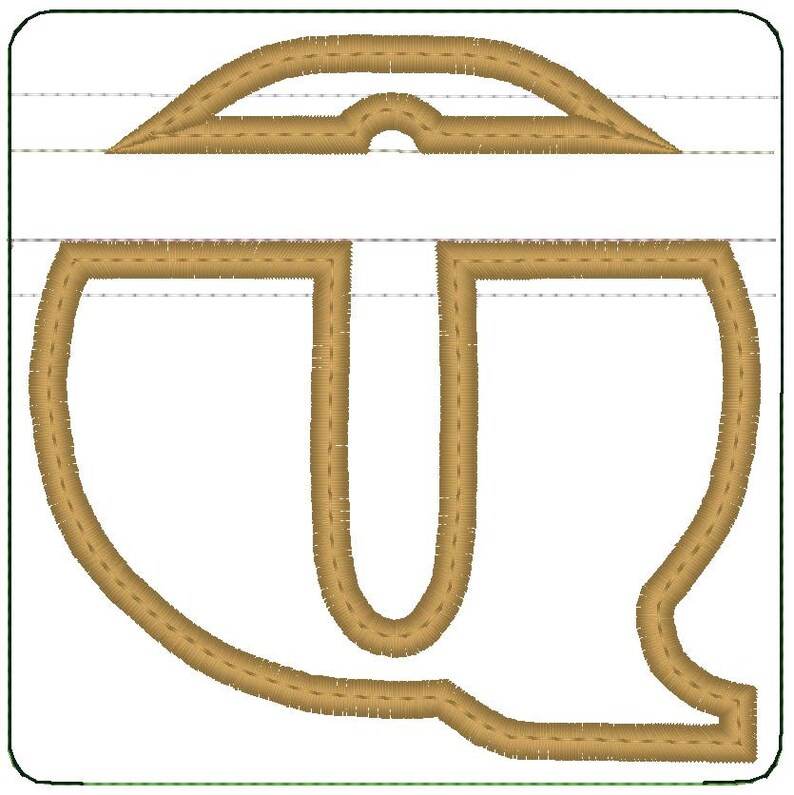 Alphabet Letter Q Zippered Bag 4x4 xxx vip pes jef | Etsy