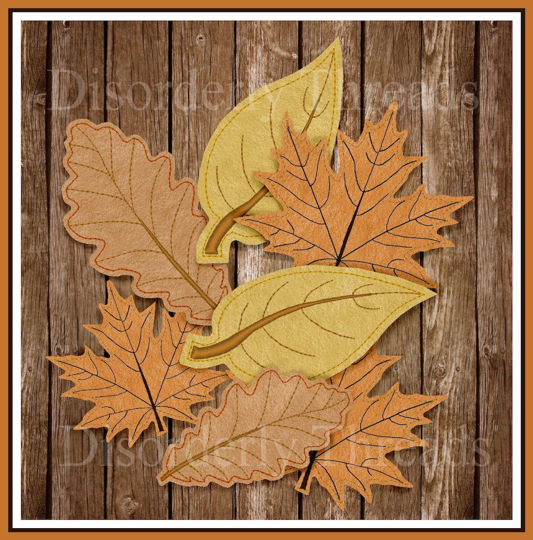3D Leaves for Wreaths or Fall Decor Hoops Ornaments *xxx Vip Pes Jef ...