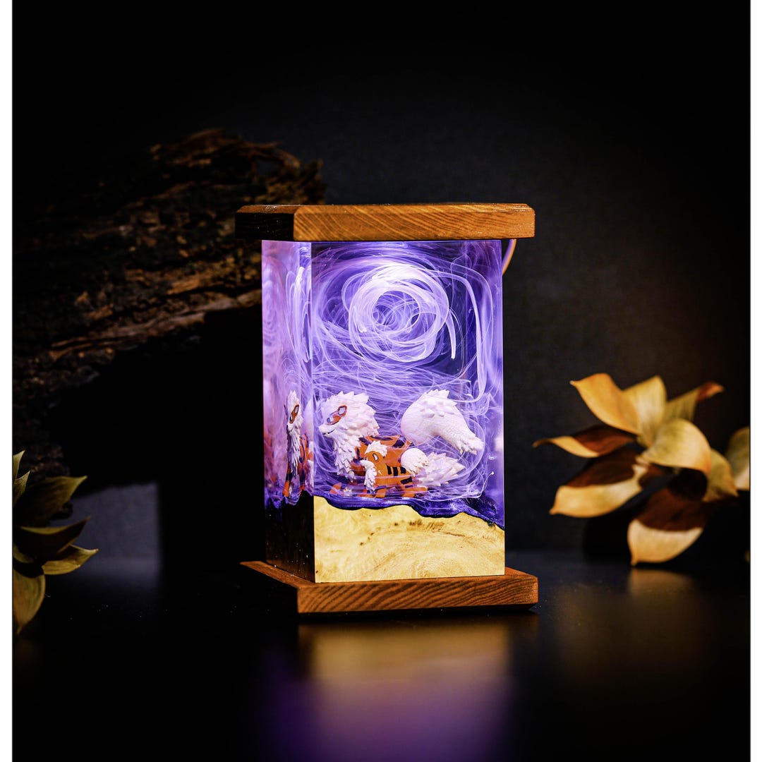 Arc.anine P.ok.em.on Lamp Custom Pok.emon Epoxy Lamp Po,kemon Terrarium ...