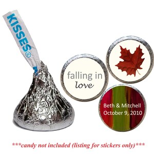 Fall in Love Wedding Fall Wedding Stickers for Kisses - Etsy