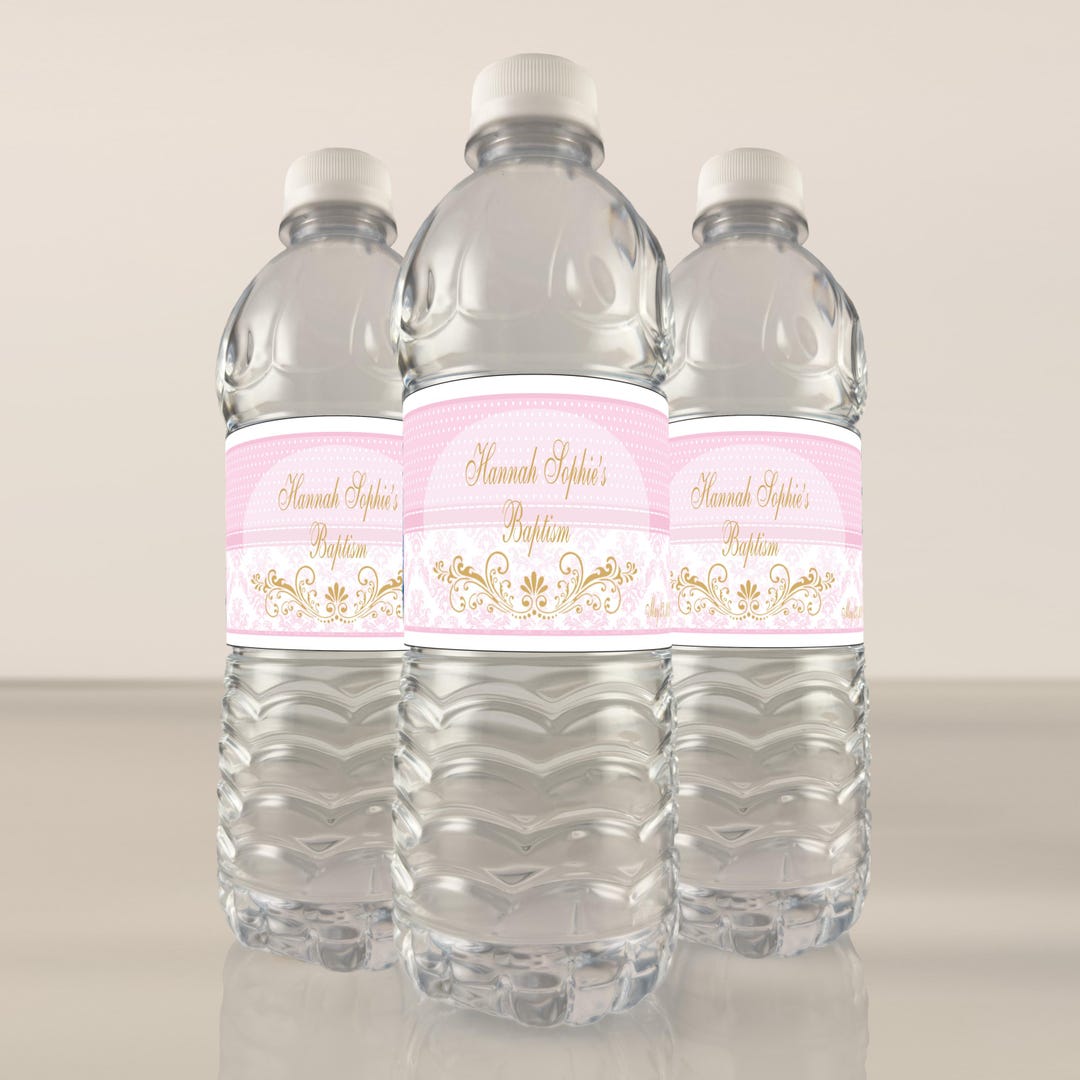 Personalized Baptism Water Bottle Labels: Waterproof Religious Party ...
