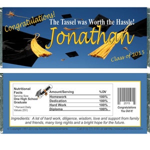 Personalized Graduation Party Favors, Graduation Party Ideas, High ...