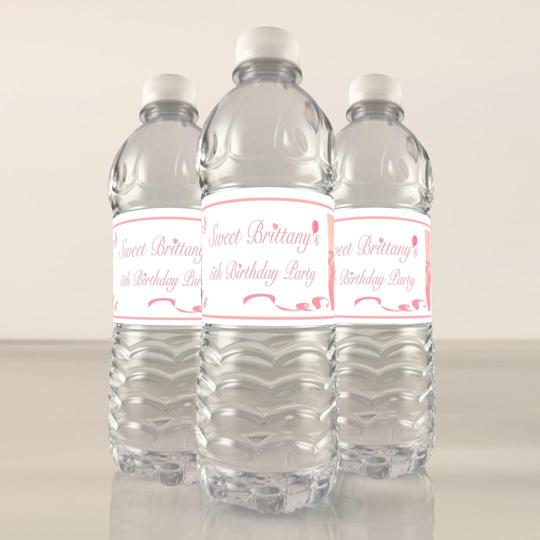 Personalized Dance Water Bottle Labels - Custom Party Favors and Table ...