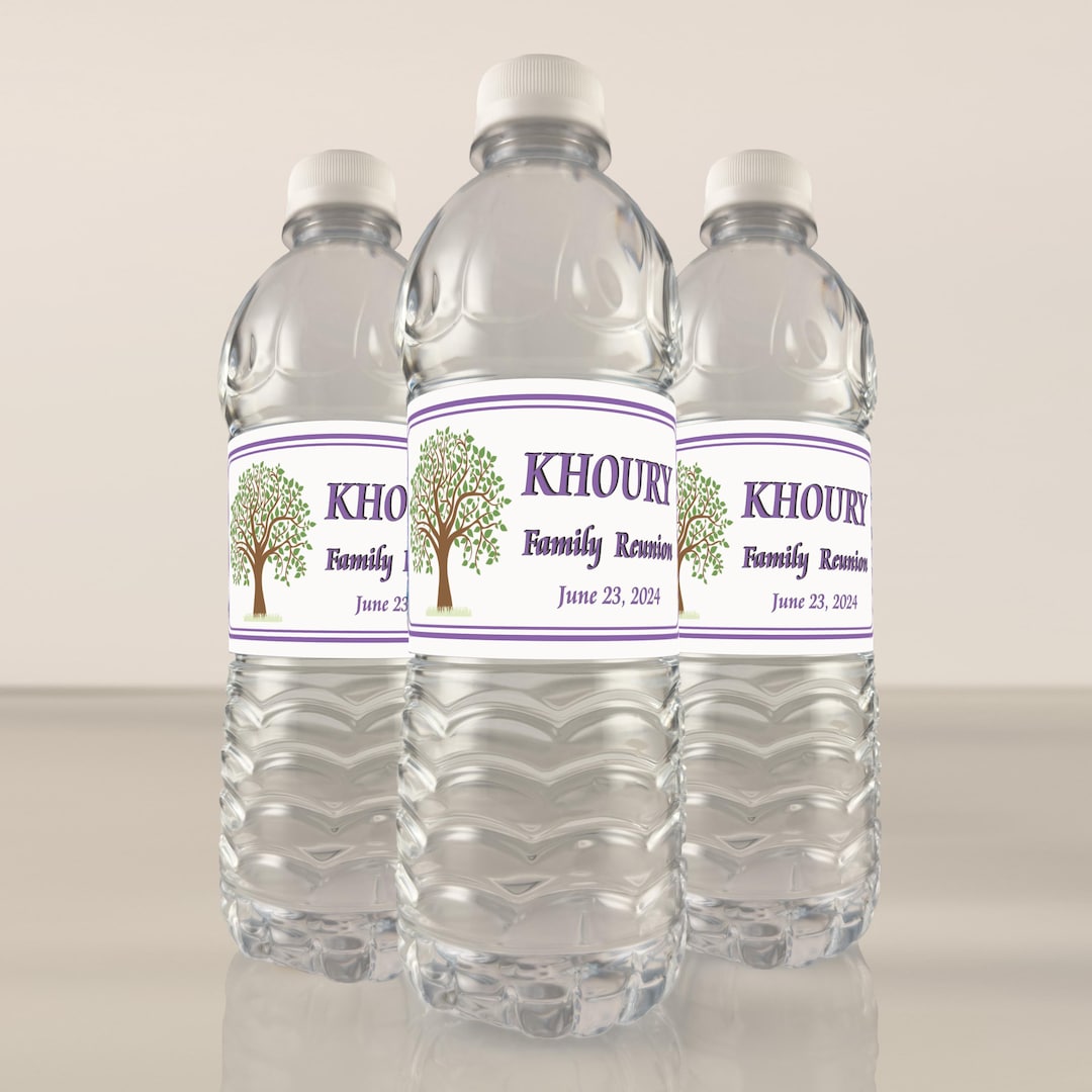 Personalized Family Reunion Water Bottle Labels for Party Favors ...