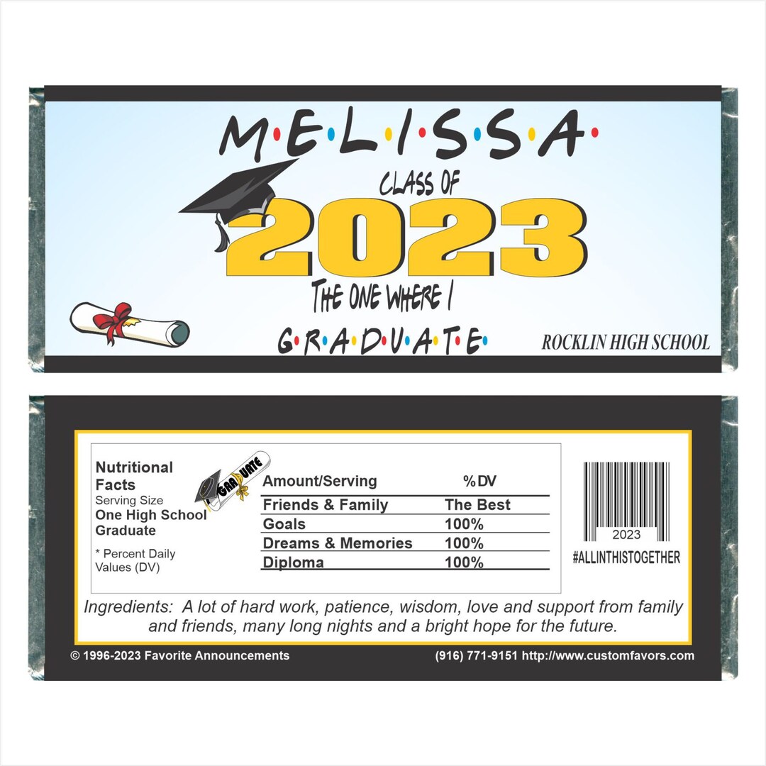 Class of 2024 High School Graduation Party Ideas, Chocolate Bar ...
