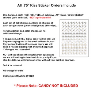 Personalized Photo Anniversary Chocolate Candy Kiss Stickers - Custom ...