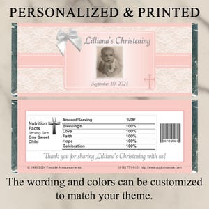 Personalized Christening Candy Bar Wrappers - Custom Religious Party ...