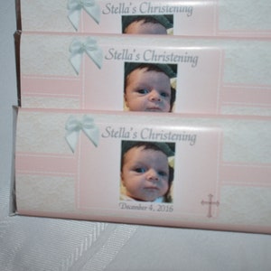 Personalized Christening Candy Bar Wrappers - Custom Religious Party ...