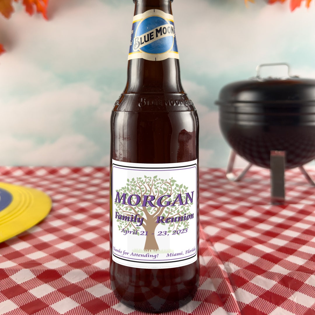 Family Reunion Party Favors - Custom Family Tree Wine, Beers, Water ...