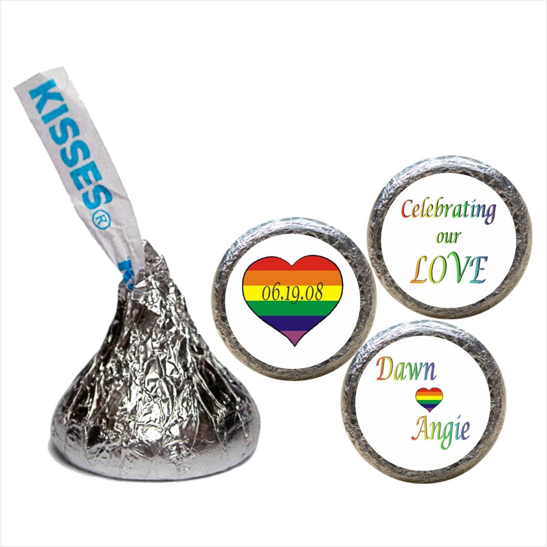 Love is Love Gay Wedding Favors, Marriage Equality Stickers for Kisses ...