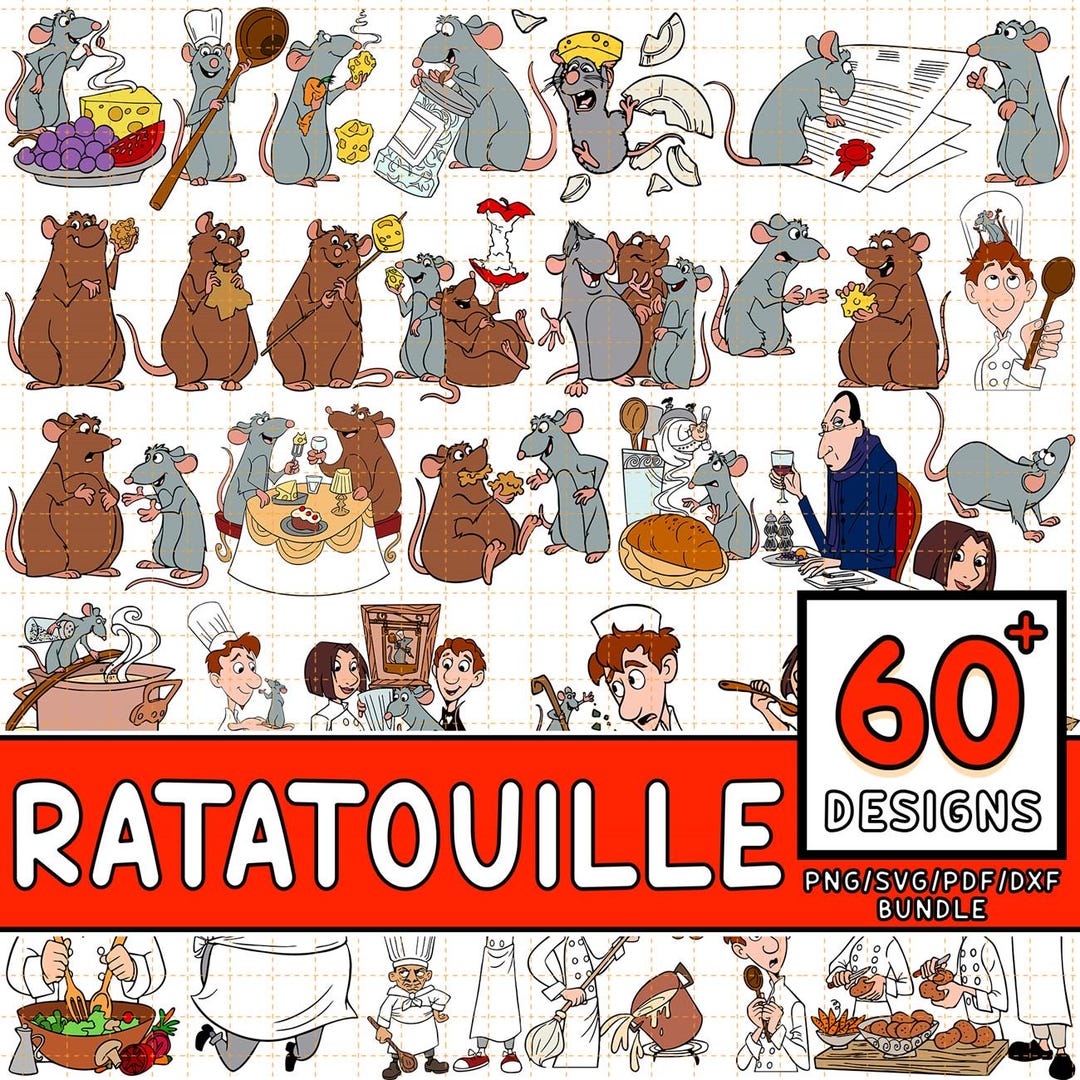 Remy Ratatouille Png Bundle Remy Mouse Chef Png Remy Rat Ratatouille ...