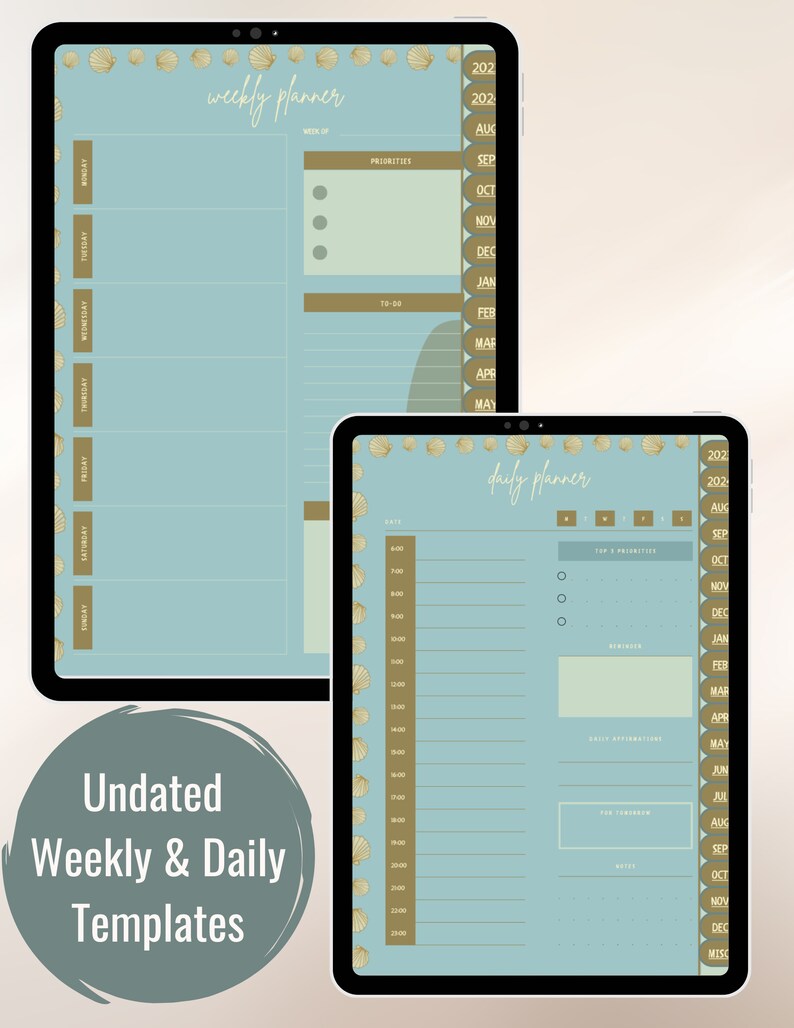 2023-2024 Digital Planner, Goodnotes Planner, Notability Planner, All ...