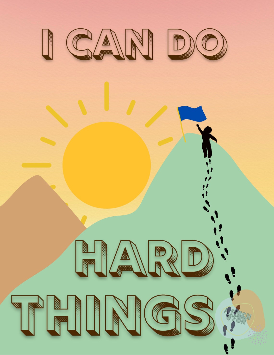 Printable Inspirational Quotes Mountain Scene Classroom Decor ...