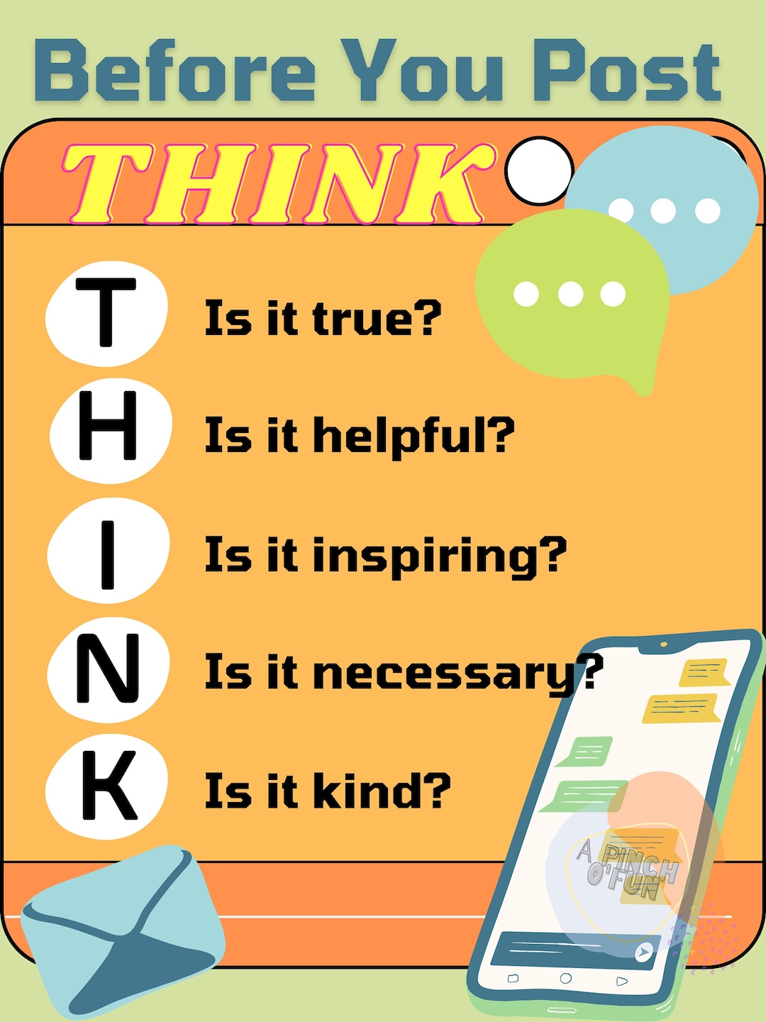 Printable Computer Lab Digital Citizen Internet Safety Poster Wall ...