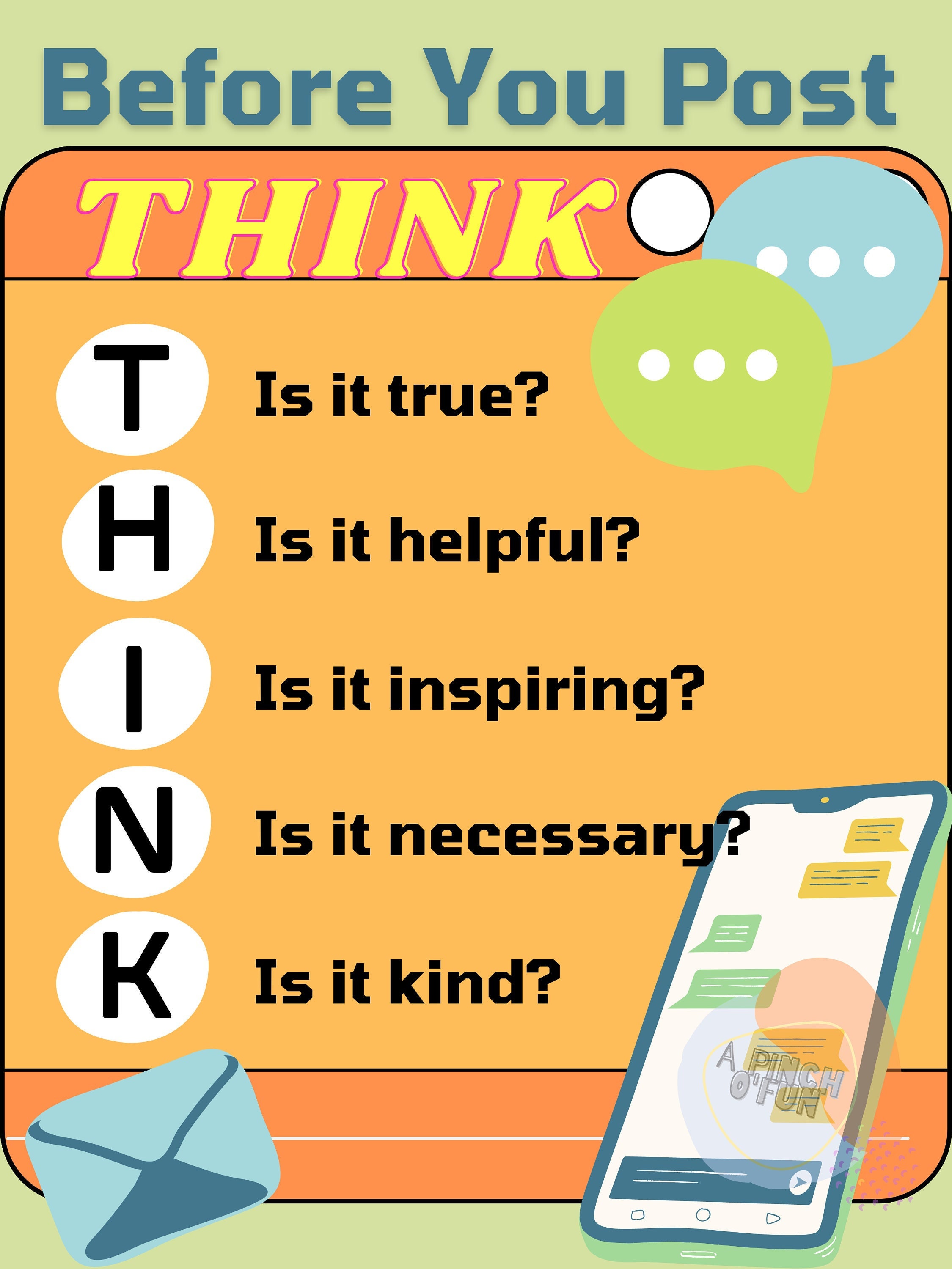 Printable Computer Lab Digital Citizen Internet Safety Poster Wall ...