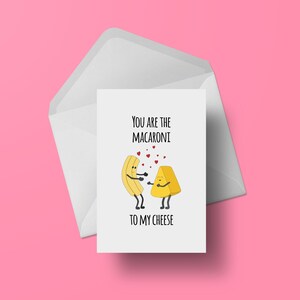 Funny Macaroni Cheese Card – Hand Illustrated Valentines Love - Etsy