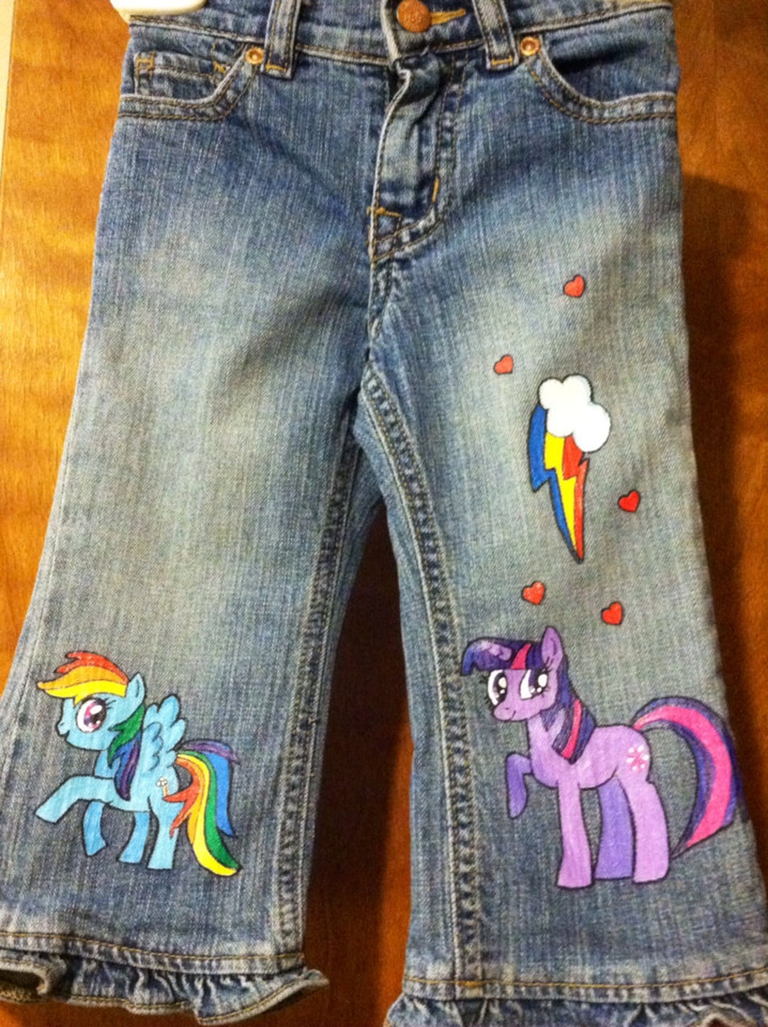 My Little Pony Painted Jeans - Etsy