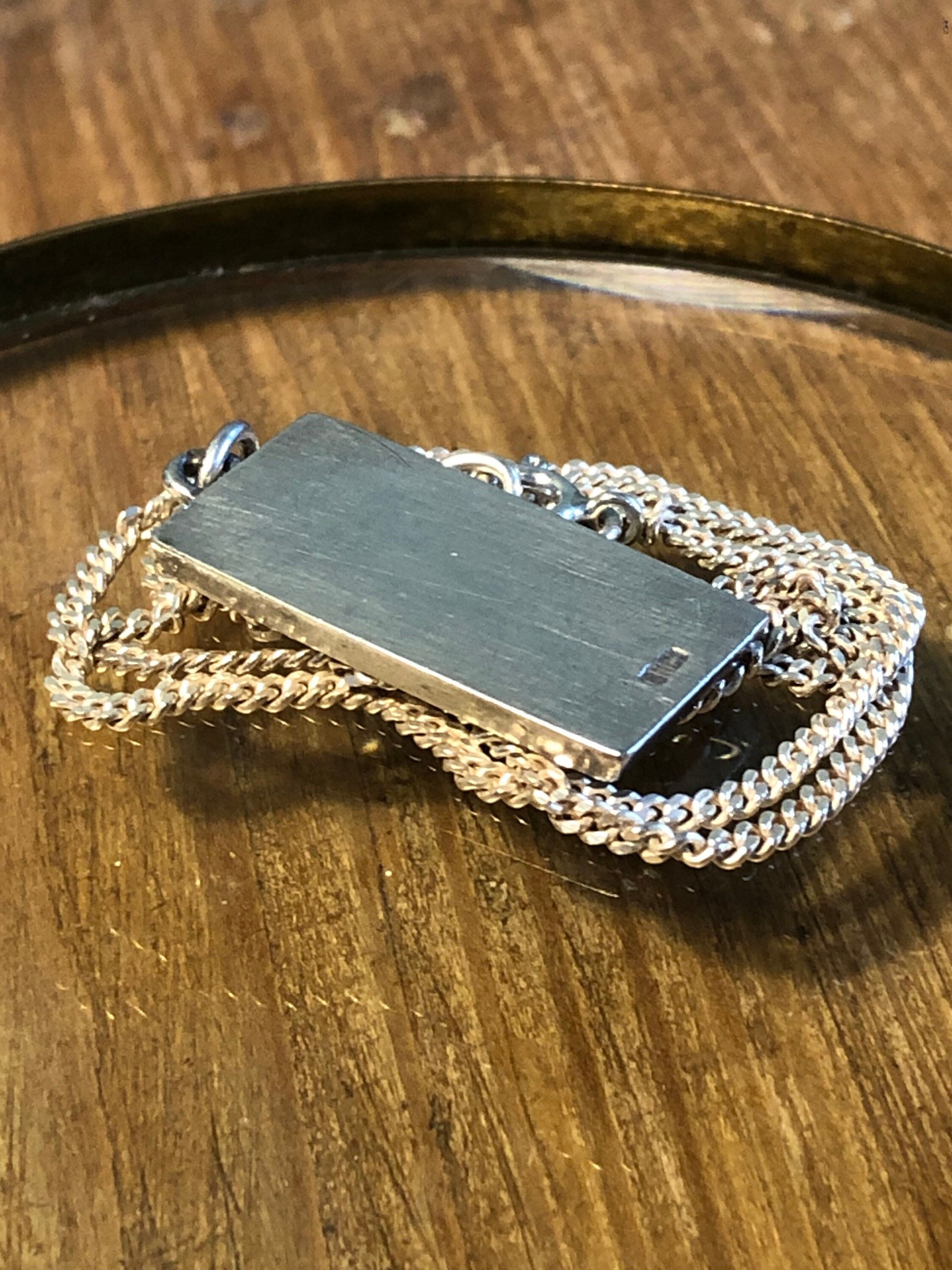 Vintage Silver Ingot Pendant Silver Chain 1976 London - Etsy