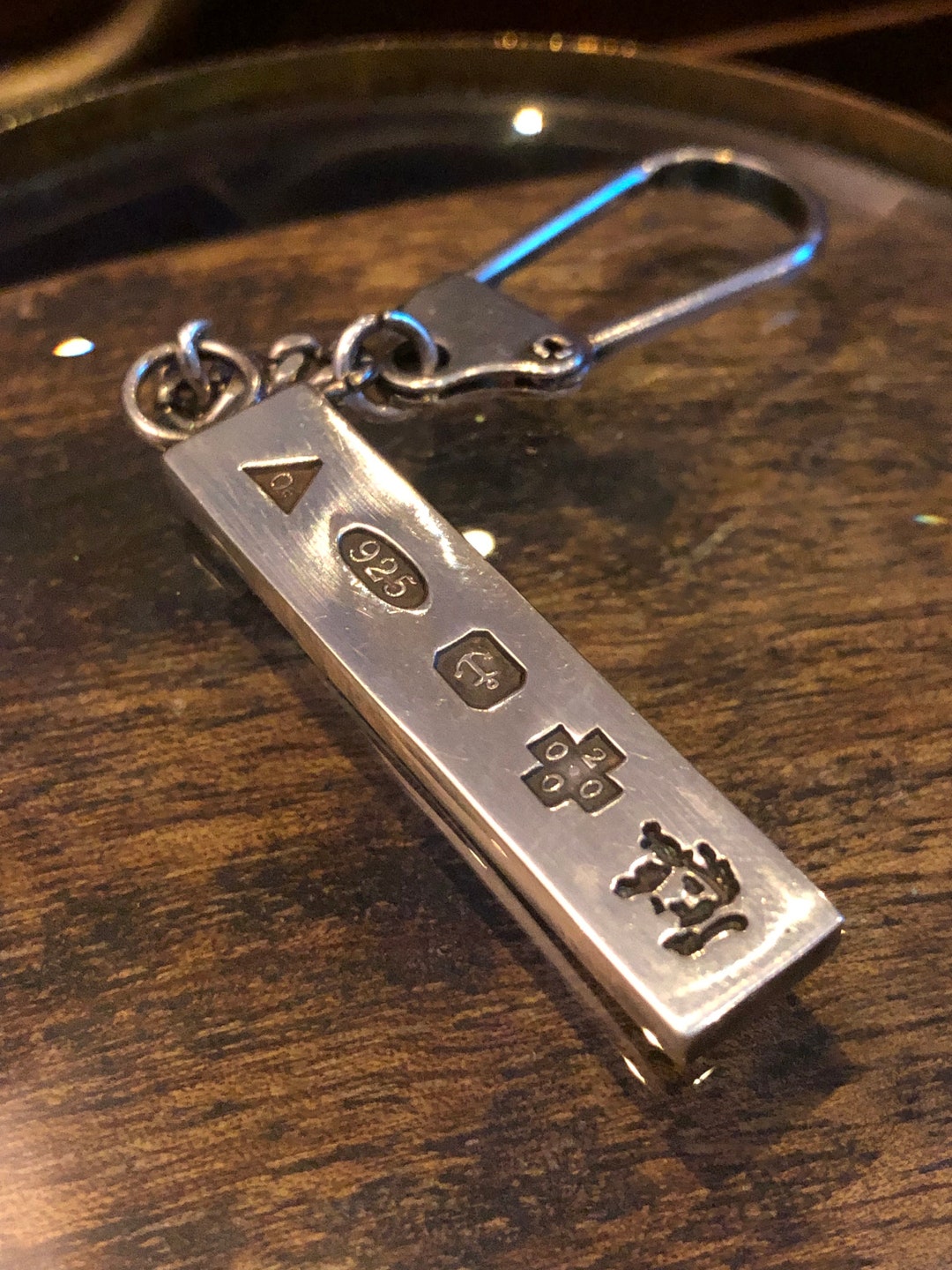 Vintage Solid Silver Ingot Key Ring Key Chain, Millennium Hallmark. - Etsy