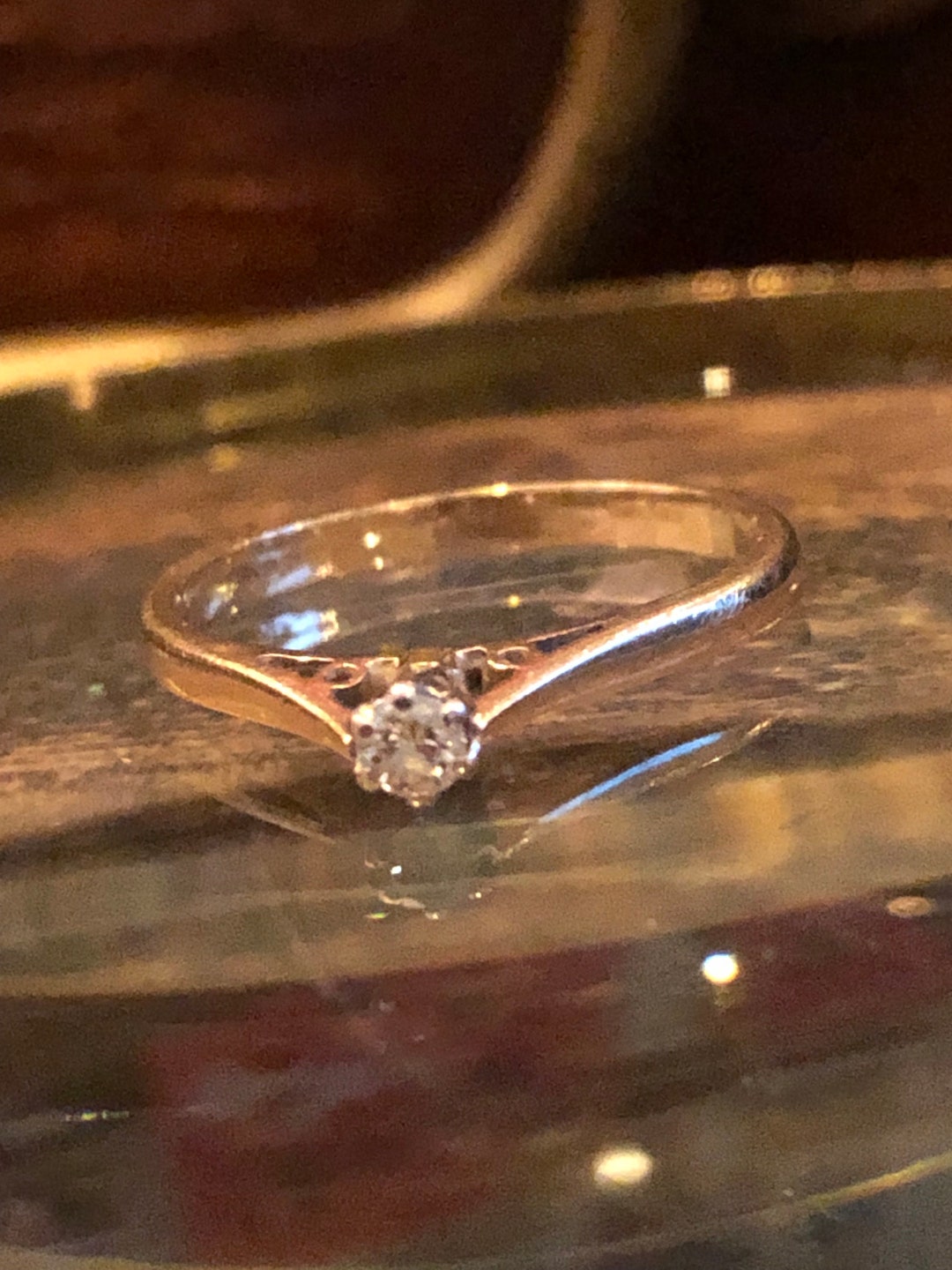 9ct Gold Diamond Ring, Full Hallmarked With Free Postage - Etsy