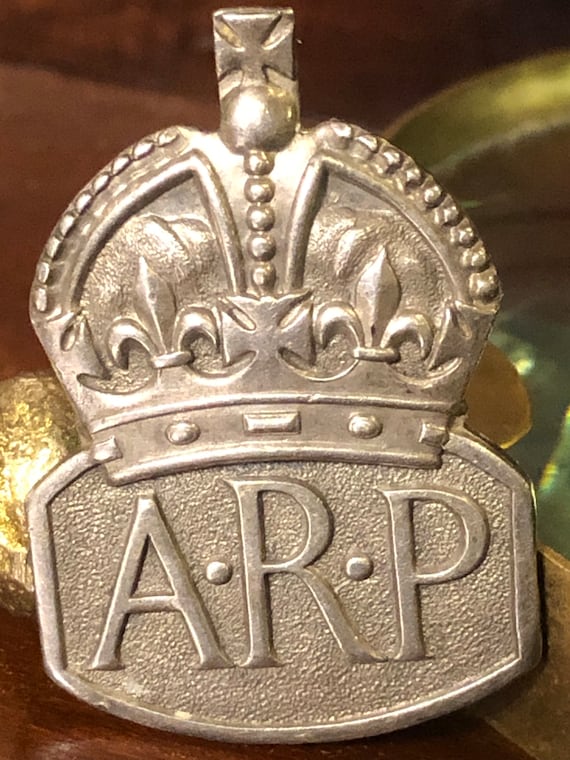 Vintage Silver WW2 ARP Badge, 1938, London with Free … - Gem