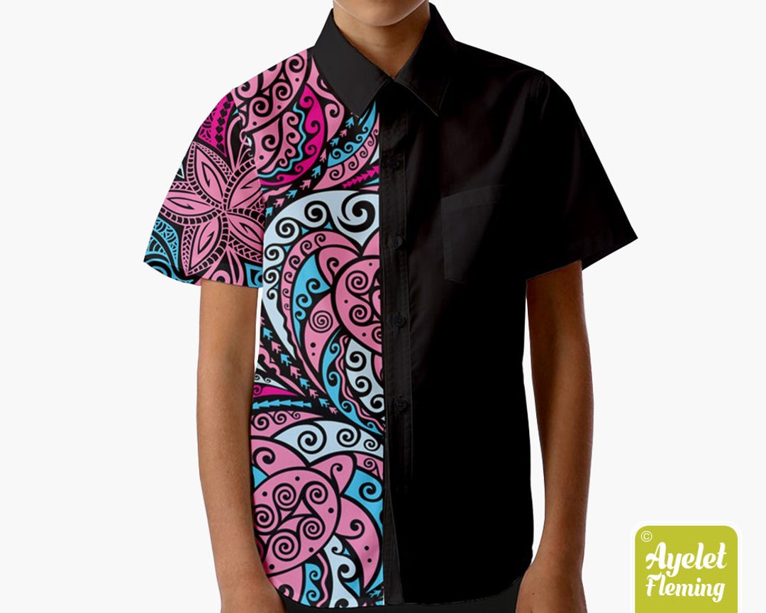 Polynesian shirt - Samoan shirt - Father son matching Hawaiian shirt ...