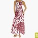 Hawaiian Dresses Ulu Polynesian Dress Burgundy White - Etsy