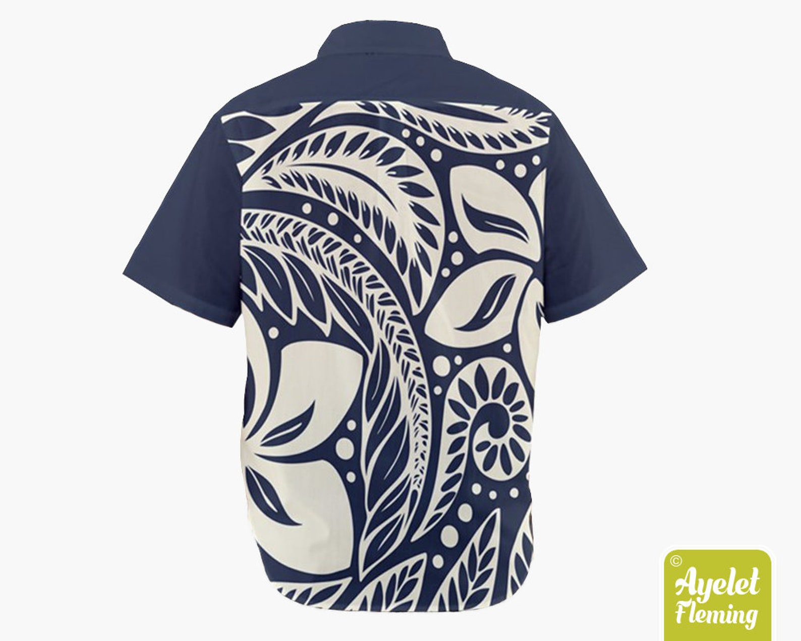 Hawaiian Shirt Men Polynesian Shirt Samoan Shirt Half - Etsy