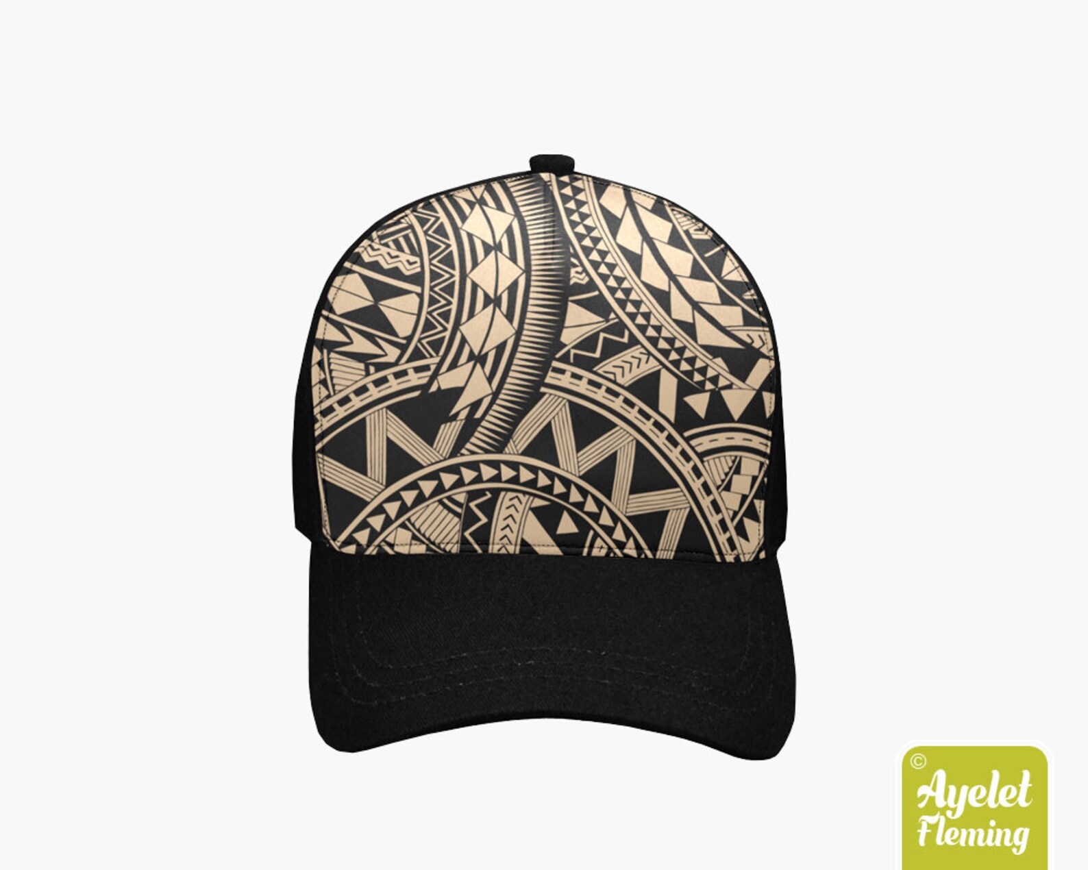 Polynesian Baseball Cap Samoan 6 Panel Hat Black Cap With - Etsy