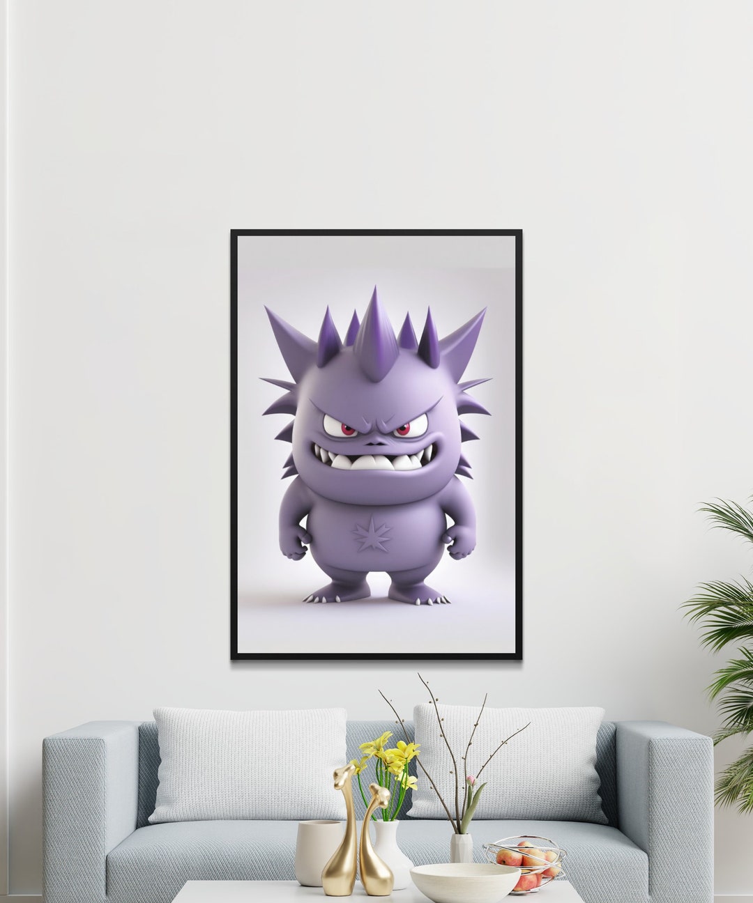 Pokémon Inspired Wall Art - Gengar Print - Printable Wall Art - Digital ...