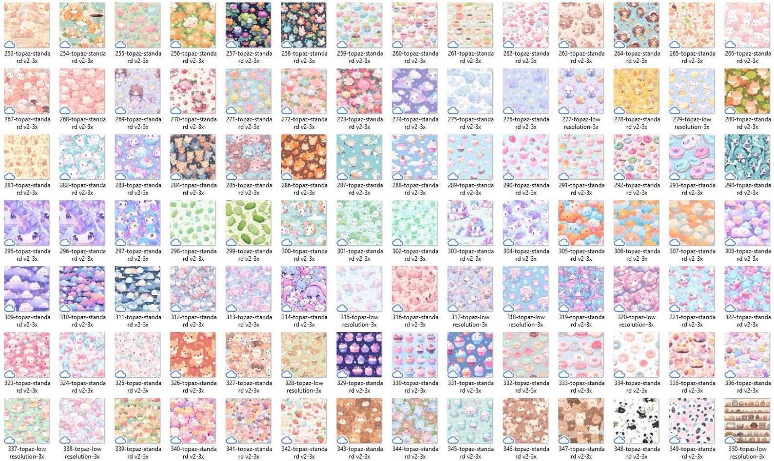 350 Kawaii Patterns - Kawaii Patterns - Wallpaper - Seamless Patterns ...