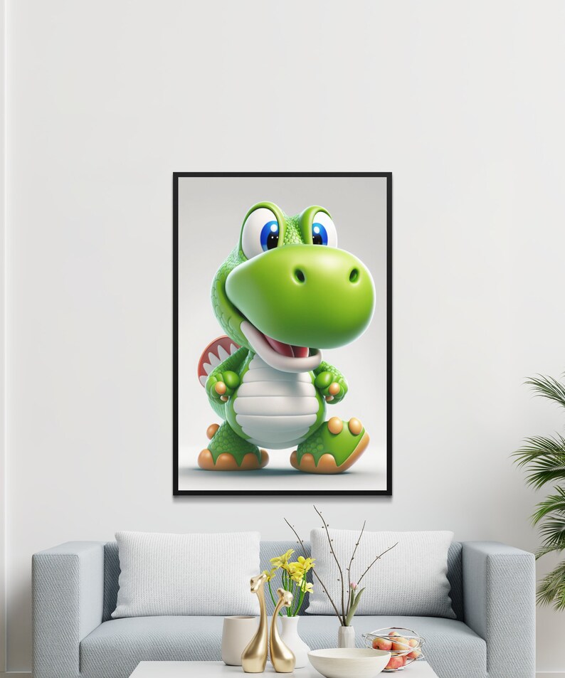 Yoshi Wall Art - Yoshi Print - Printable Wall Art - Digital Download ...