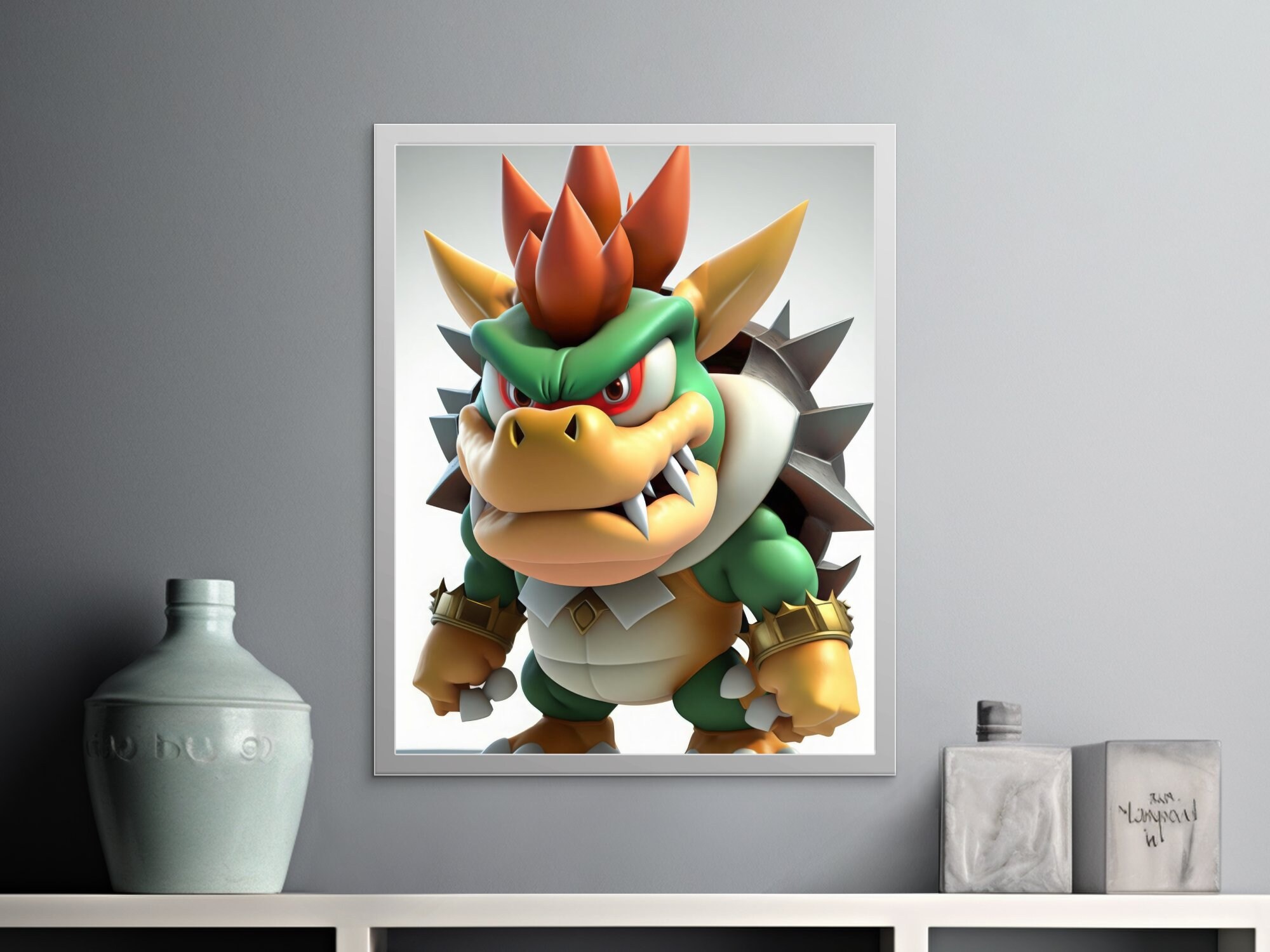 Bowser Wall Art Bowser Print Printable Wall Art Digital Download High ...