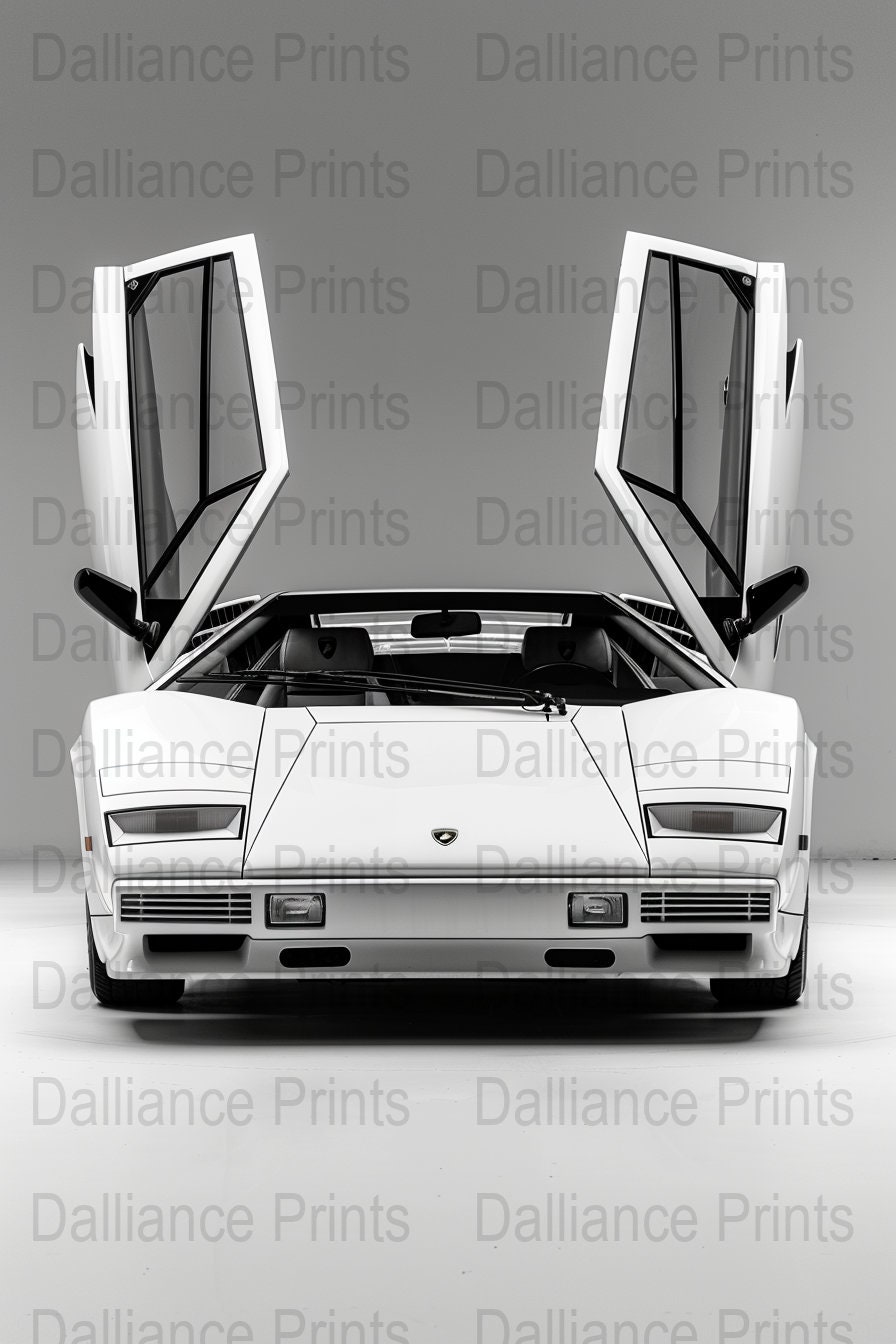 Lamborghini Countach Poster - Lamborghini Print - Lambo Photo - Digital ...