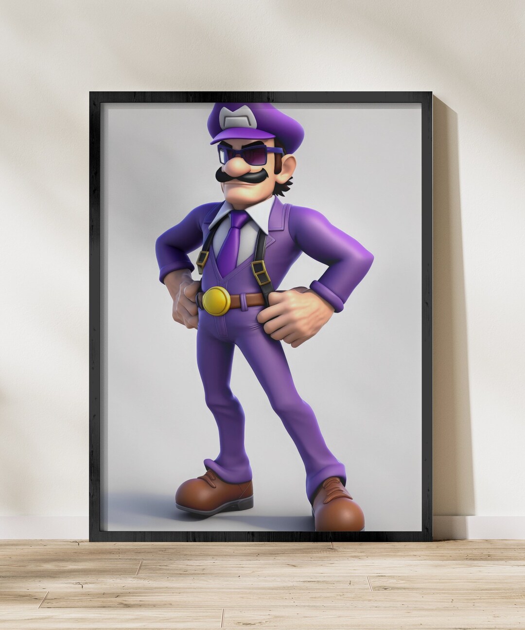 Waluigi Wall Art - Waluigi Print - Printable Wall Art - Digital ...
