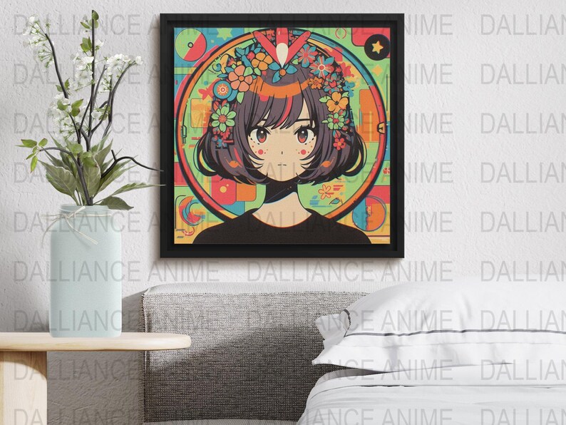 1960s Anime Girl Art Print: Kyoto Animation Inspired (digital Download ...