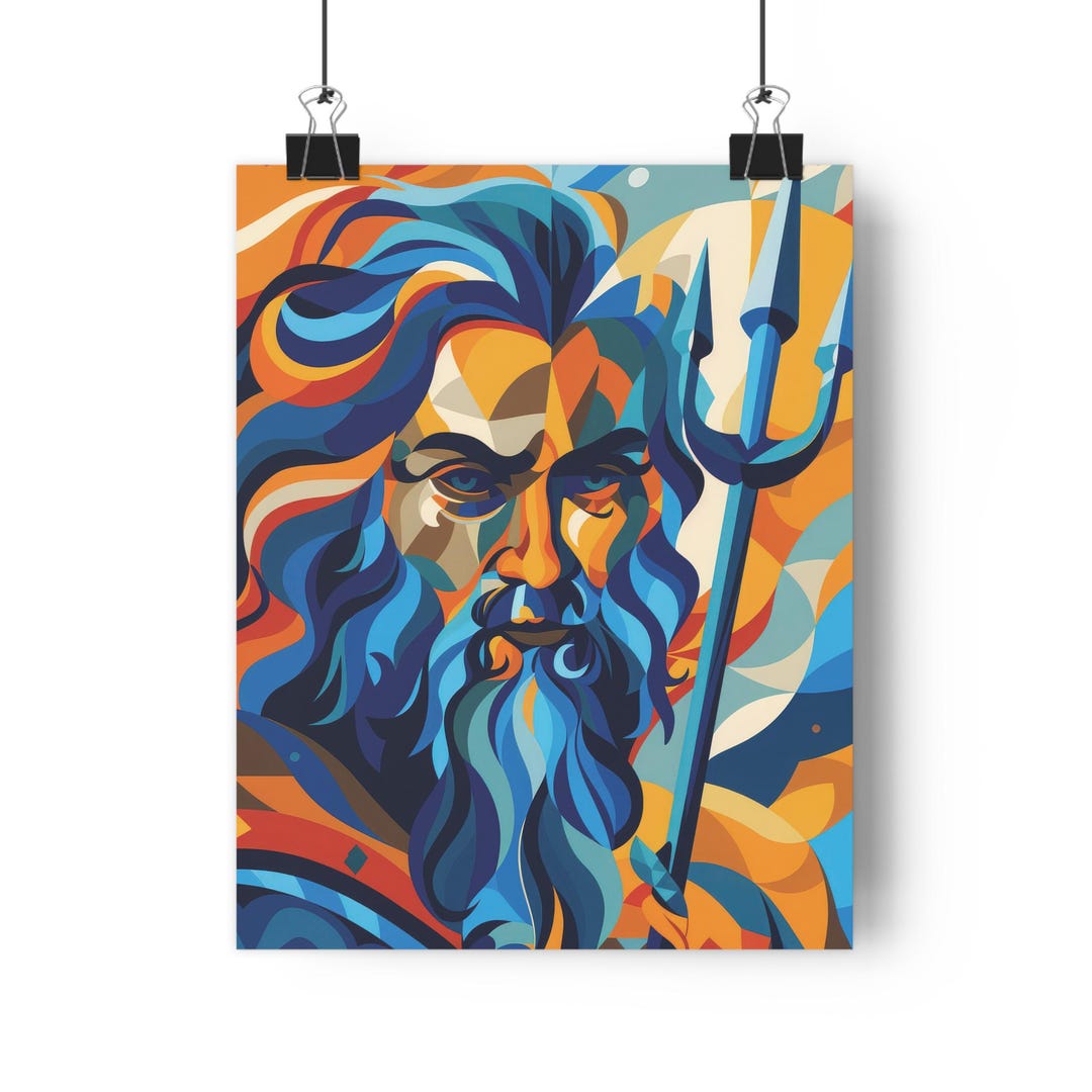 Poseidon Print: Greek God of the Sea, Mythology Art - Etsy