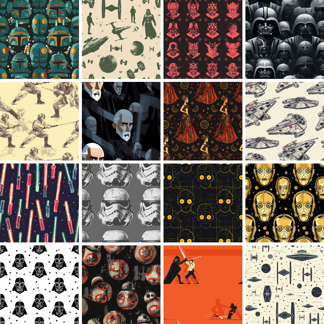 Star Wars Seamless Pattern Set – 220+ High-quality Designs (digital ...