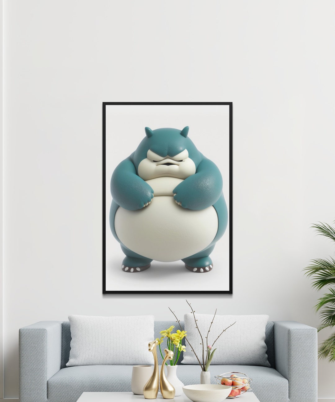 Pokémon Inspired Wall Art - Snorlax Print - Printable Wall Art ...