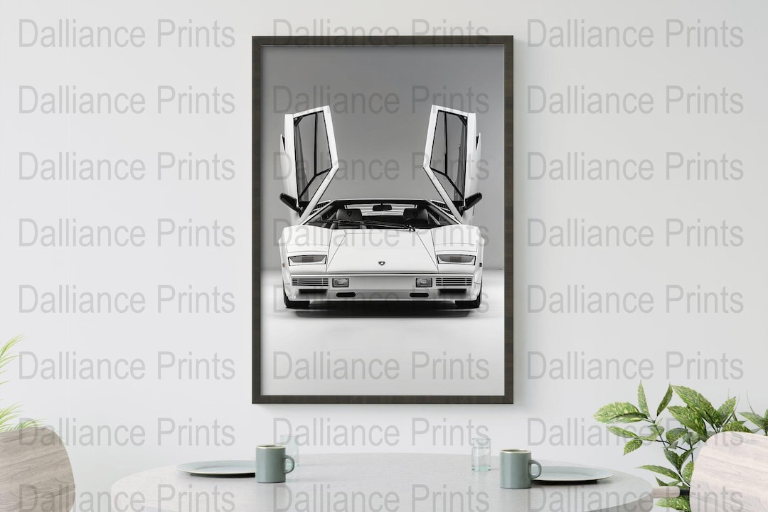 Lamborghini Countach Poster - Lamborghini Print - Lambo Photo - Digital ...