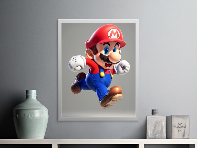 Super Mario Wall Art Super Mario Print Printable Wall Art Digital ...