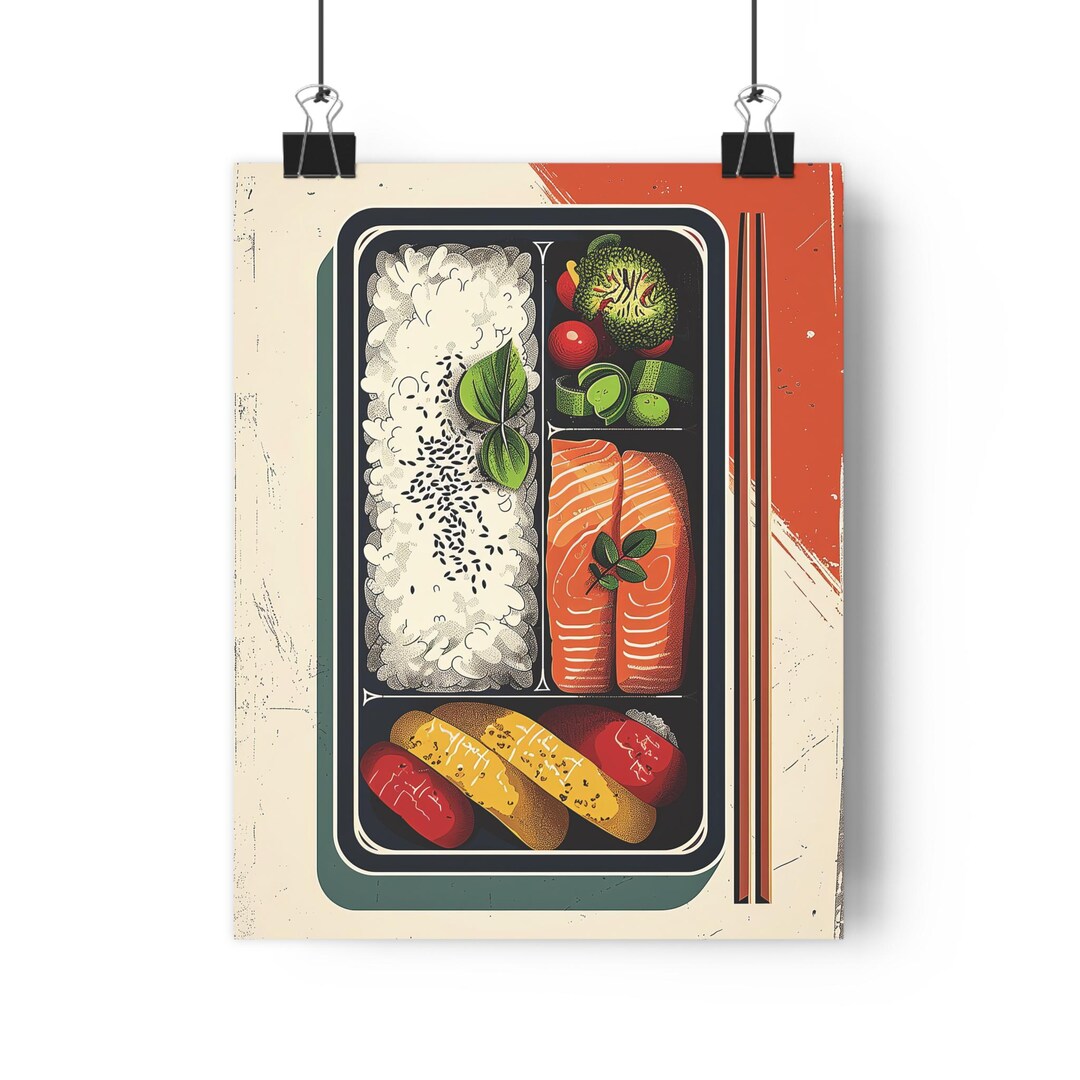 Bento Box Art Print: Japanese Food Poster - Etsy
