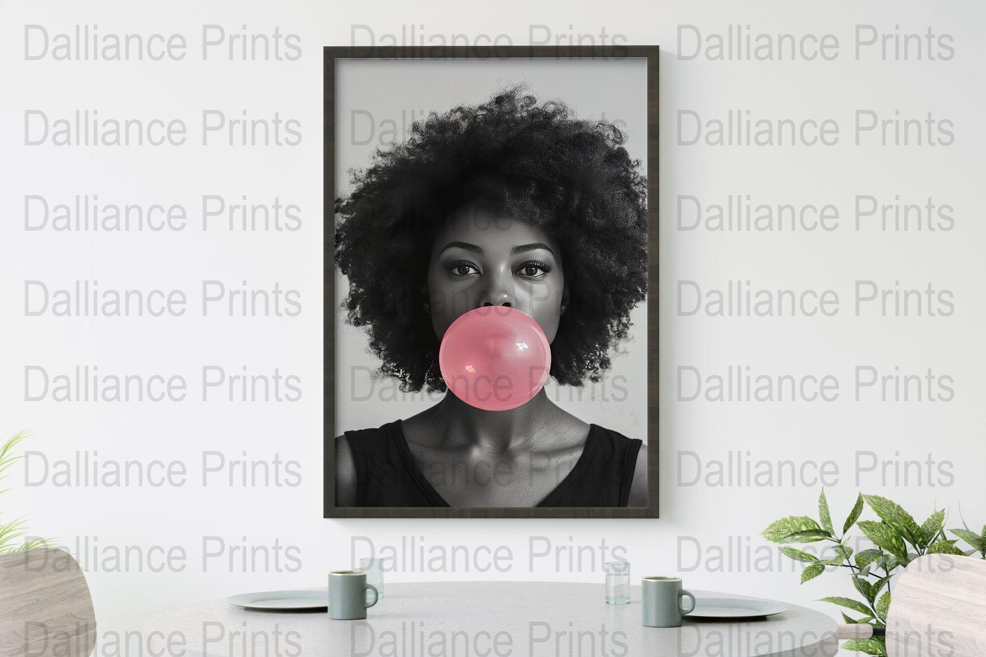 Bubble Gum Poster - Gum Print - Bubble Gum Wall Art - Afro Photo ...