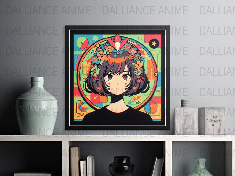 1960s Anime Girl Art Print: Kyoto Animation Inspired (digital Download ...