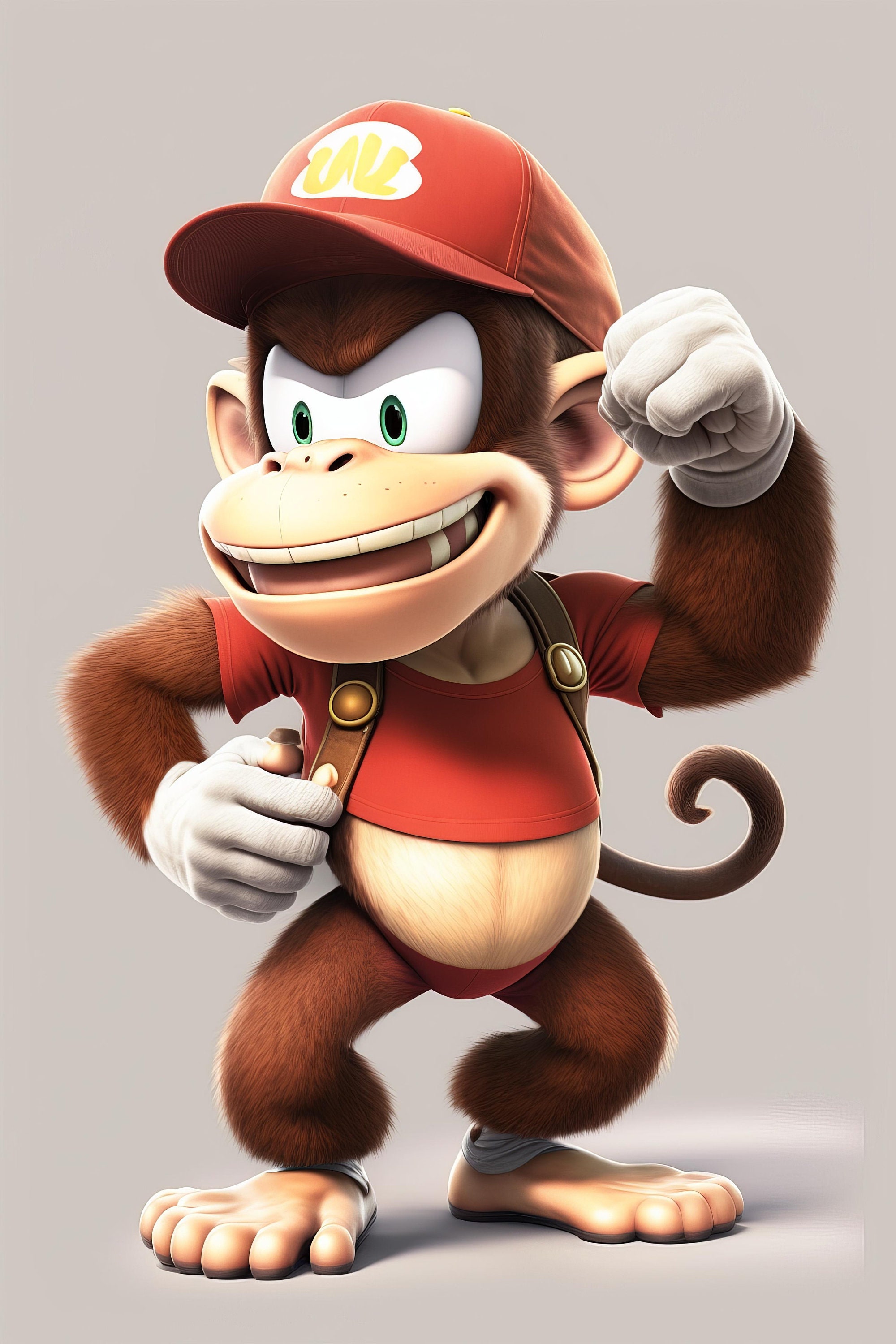 Diddy Kong Wall Art - Diddy Kong Print - Printable Wall Art - Digital ...
