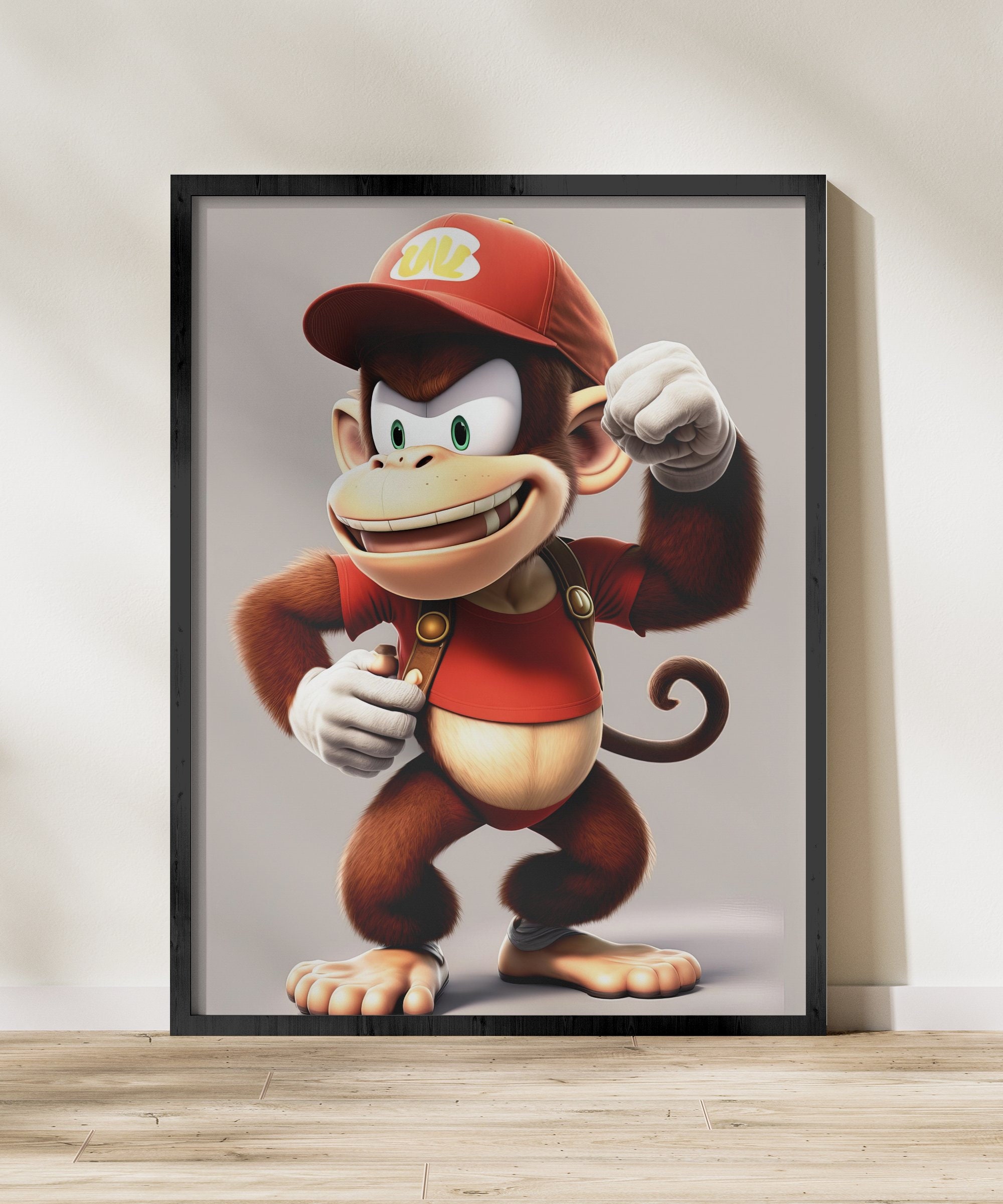 Diddy Kong Wall Art - Diddy Kong Print - Printable Wall Art - Digital ...